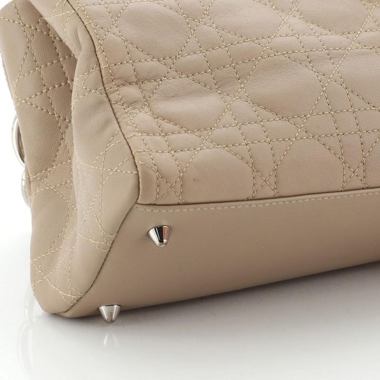 Christian Dior East West Soft Chain Tote Cannage Quilt Leather Small at ...