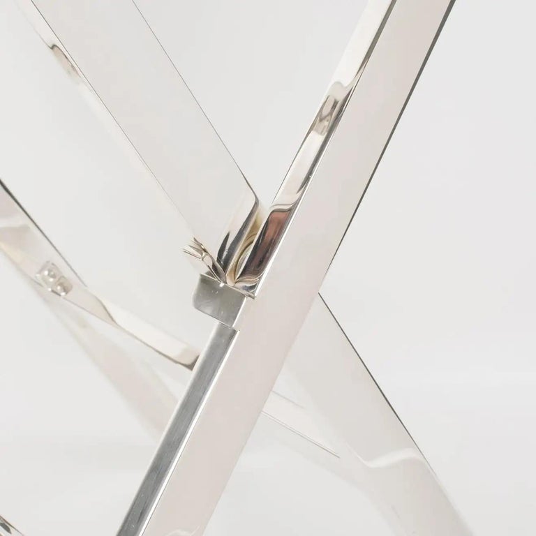 Christian Dior Folding Tray Table Tortoiseshell Lucite and Silver Plate ...