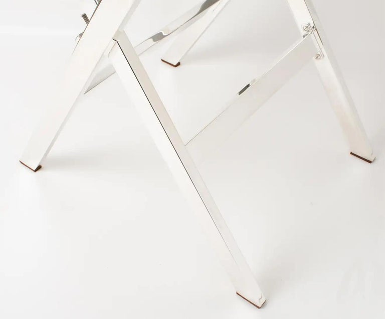 Christian Dior Folding Tray Table Tortoiseshell Lucite and Silver Plate ...