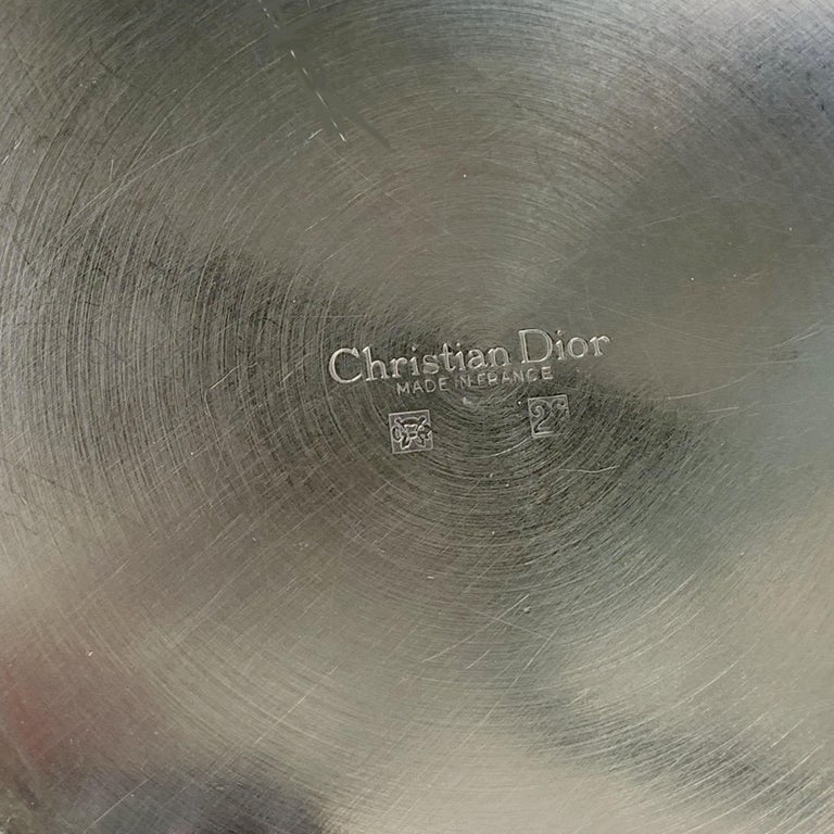 Christian Dior France 1970s Silver Plated Round Decorative Box. Jewel ...