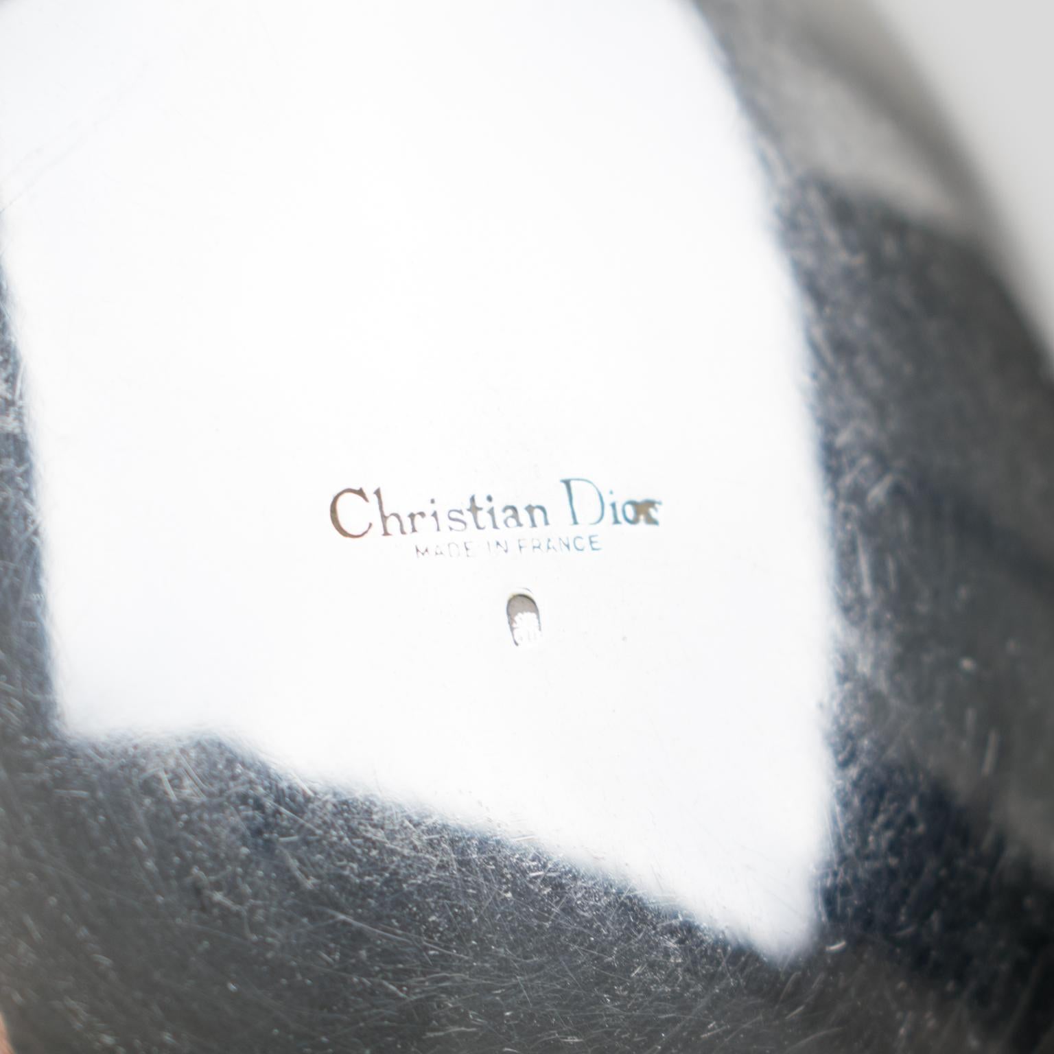 Christian Dior France Silver Plate Decorative Pebble Box, a Trio at 1stDibs