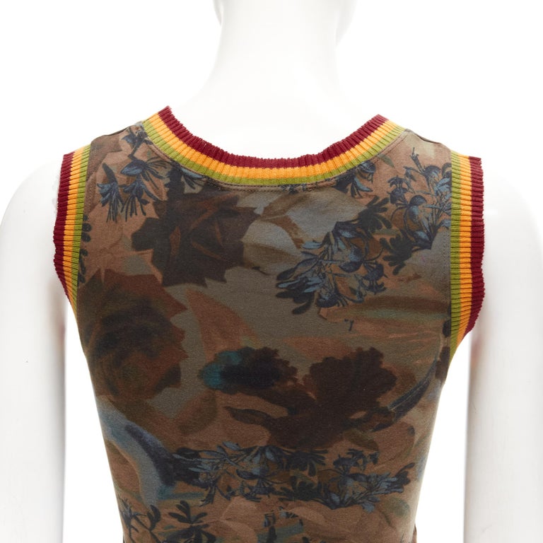 CHRISTIAN DIOR Galliano 2004 Rasta Love web camo vest top FR36 S For ...