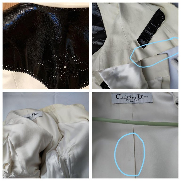 Christian Dior and Galliano 2004 spring RTW runway leather jacket FR 40 ...