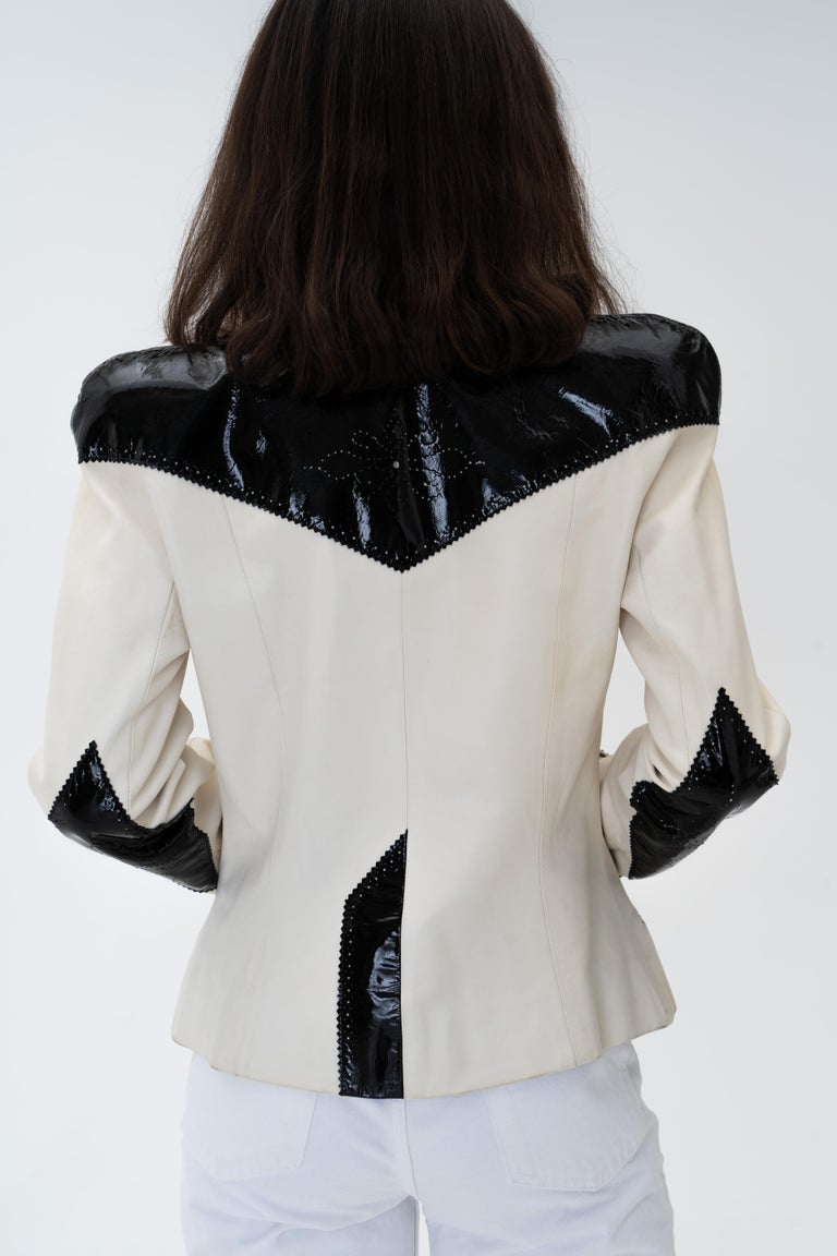 Christian Dior and Galliano 2004 spring RTW runway leather jacket FR 40 ...