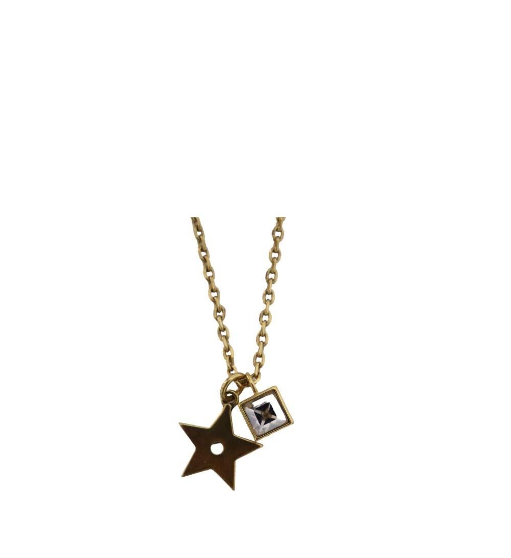 Christian Dior Gold-Plated Crystal Star Logo Multi-Strand Necklace. For ...