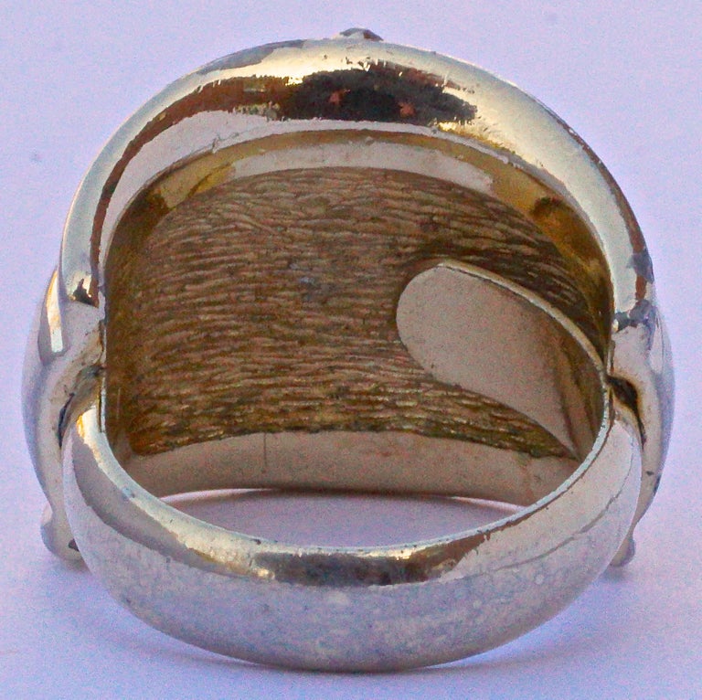 Christian Dior Gold Plated Faux Emerald Ring, circa 1980s at 1stDibs ...