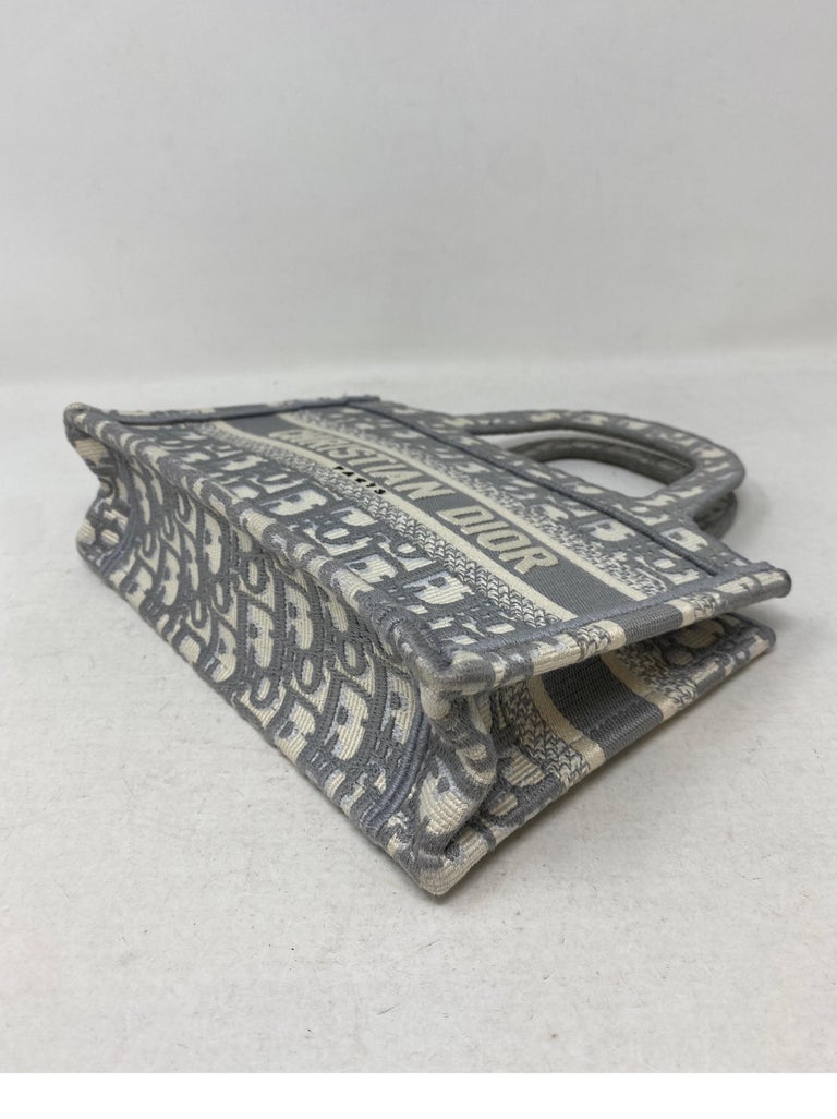 Christian Dior Grey Mini Book Tote For Sale at 1stDibs