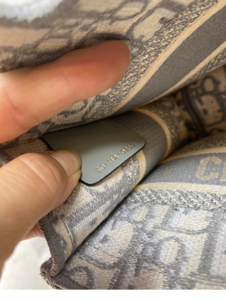 Christian Dior Grey Mini Book Tote For Sale at 1stDibs