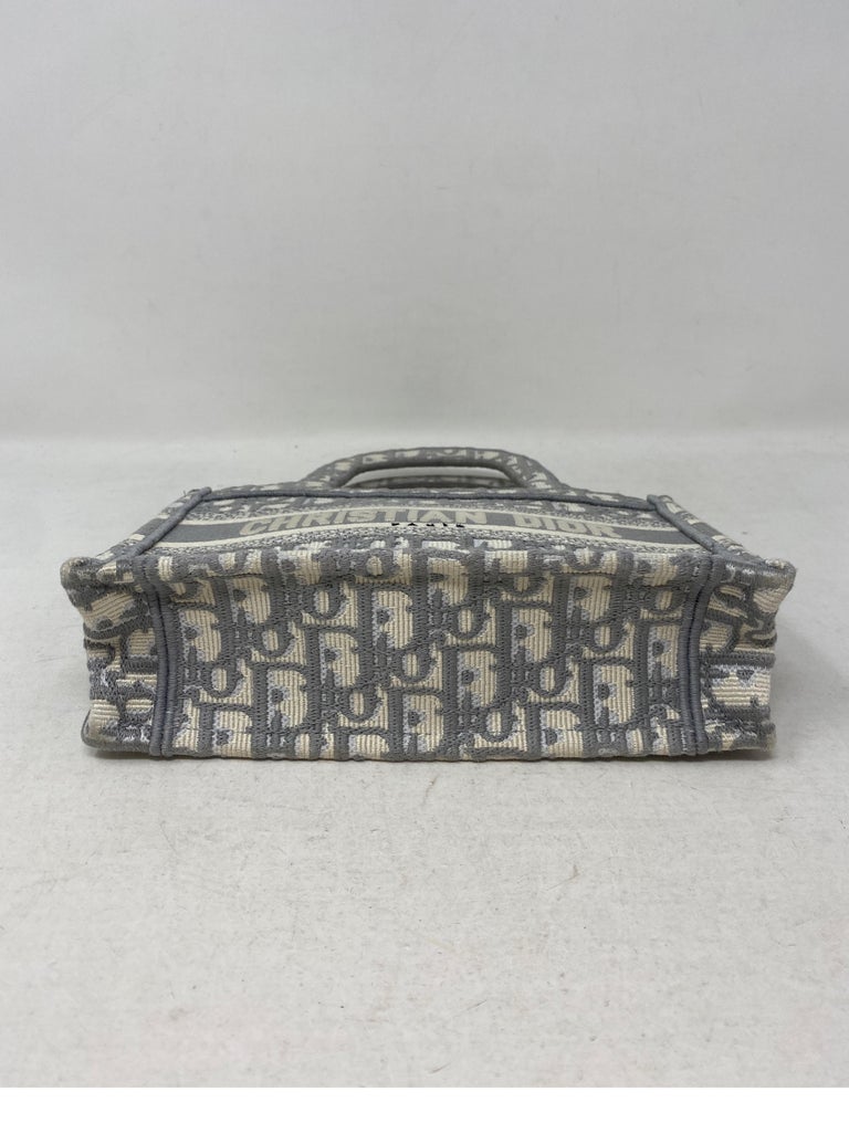 Christian Dior Grey Mini Book Tote For Sale at 1stDibs