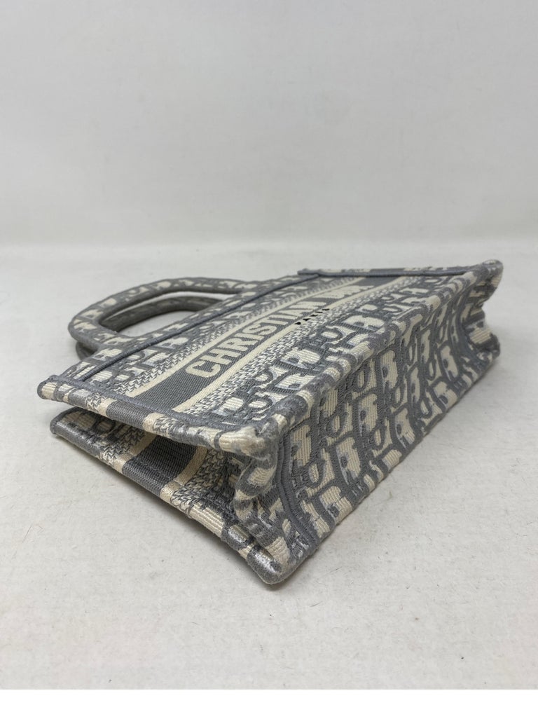 Christian Dior Grey Mini Book Tote For Sale at 1stDibs