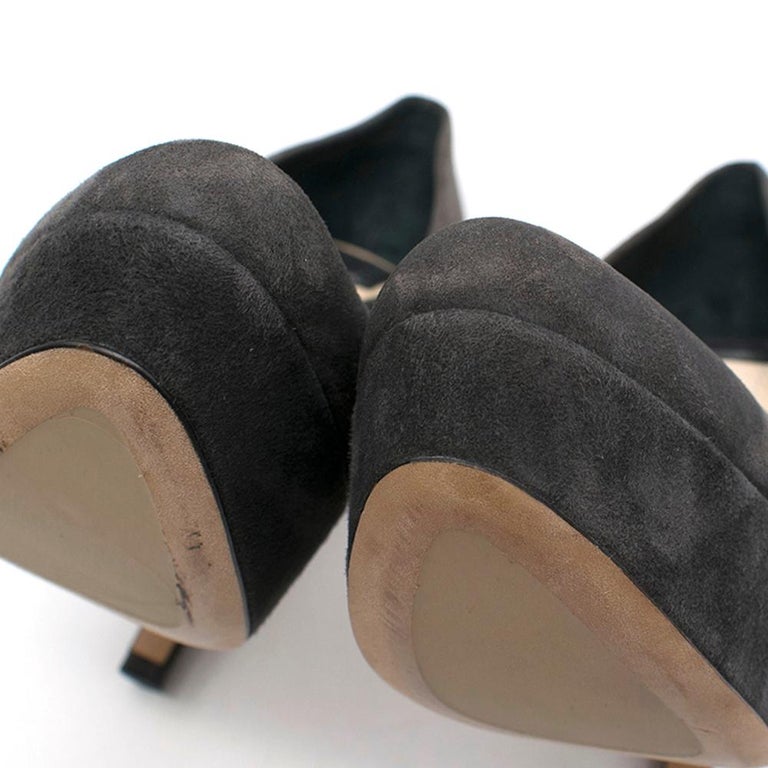 Christian Dior Grey Suede Platform Pumps 28cm For Sale at 1stDibs ...