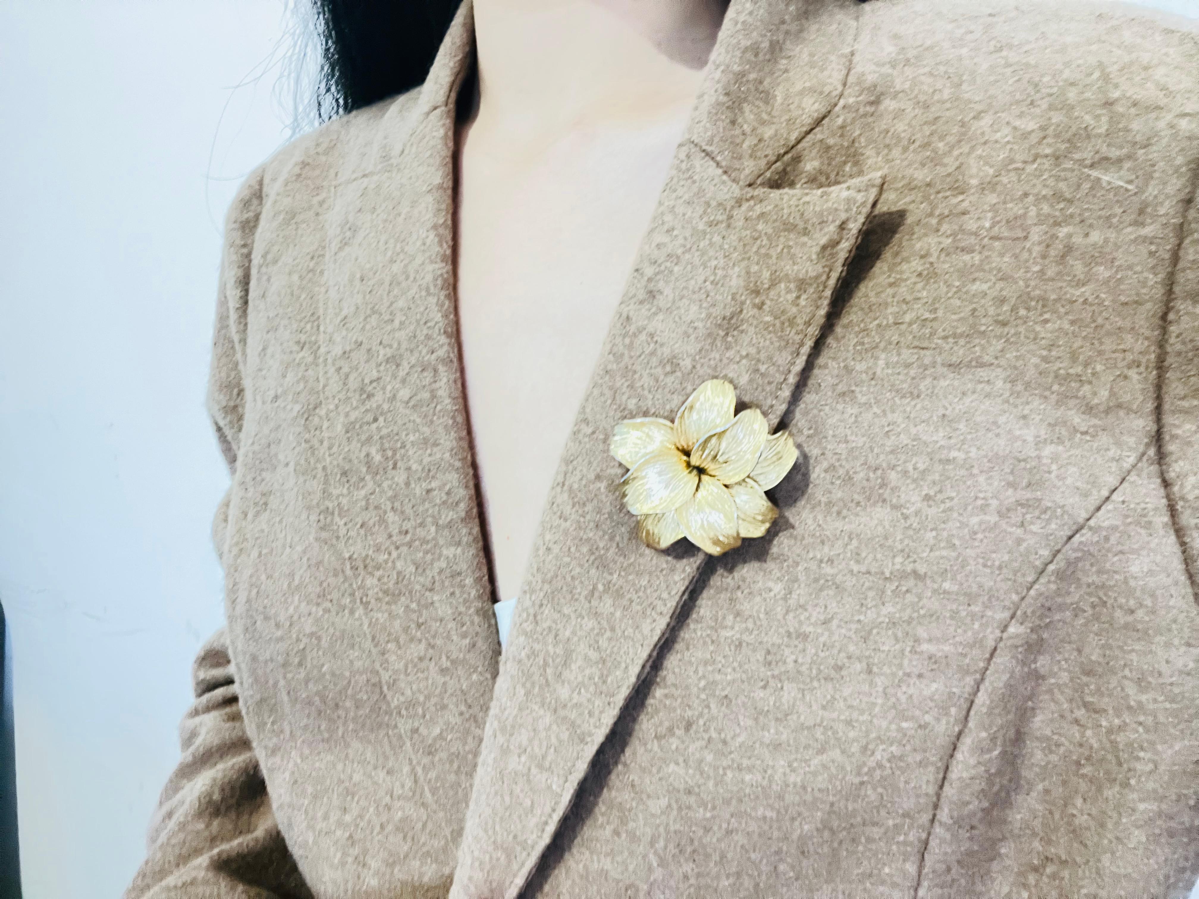 Christian Dior GROSSE 1965 Vintage Large Floral Leaf Blossom Exquisite ...