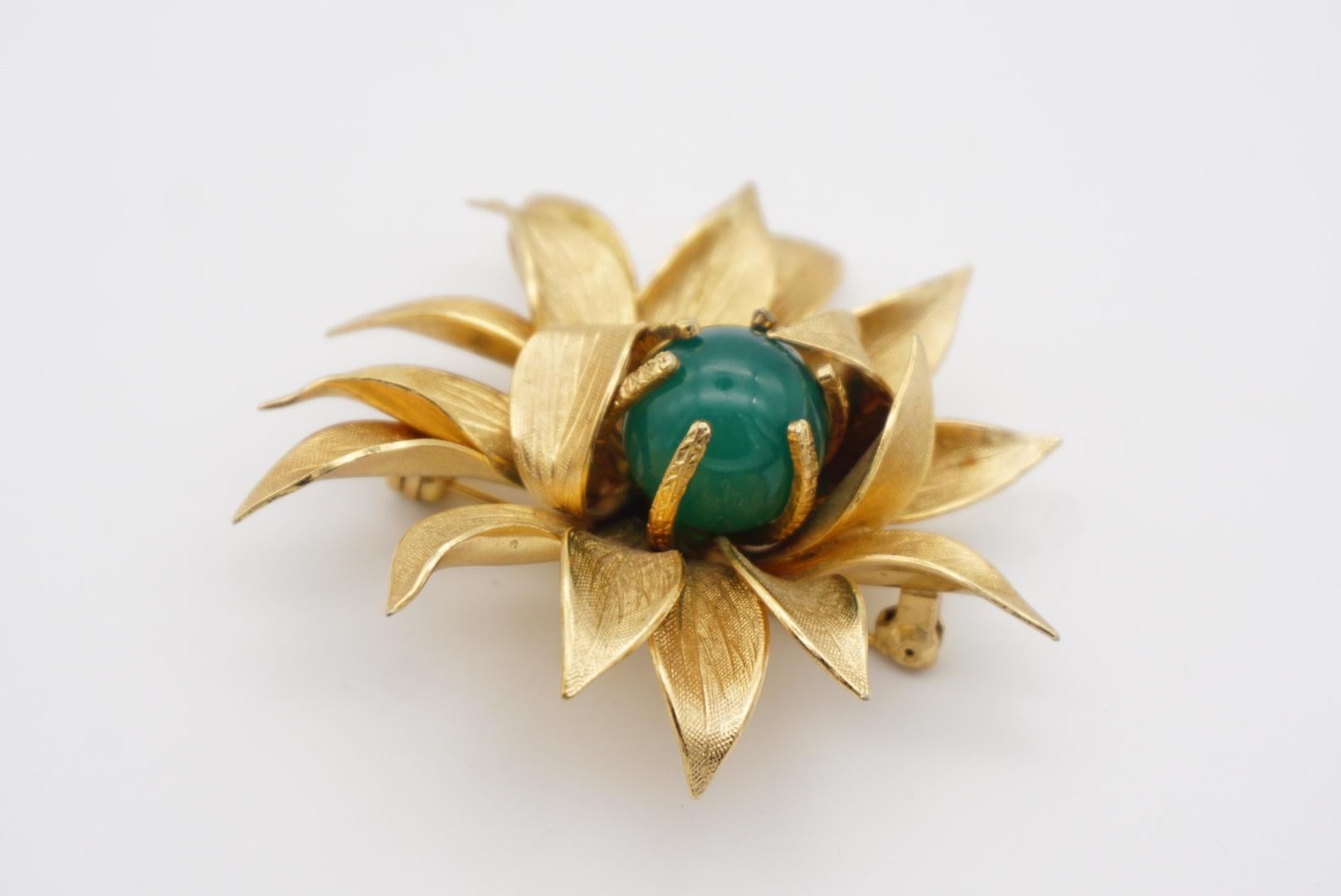 Christian Dior GROSSE 1967 Vintage Large Vivid Flower Emerald Exquisite ...