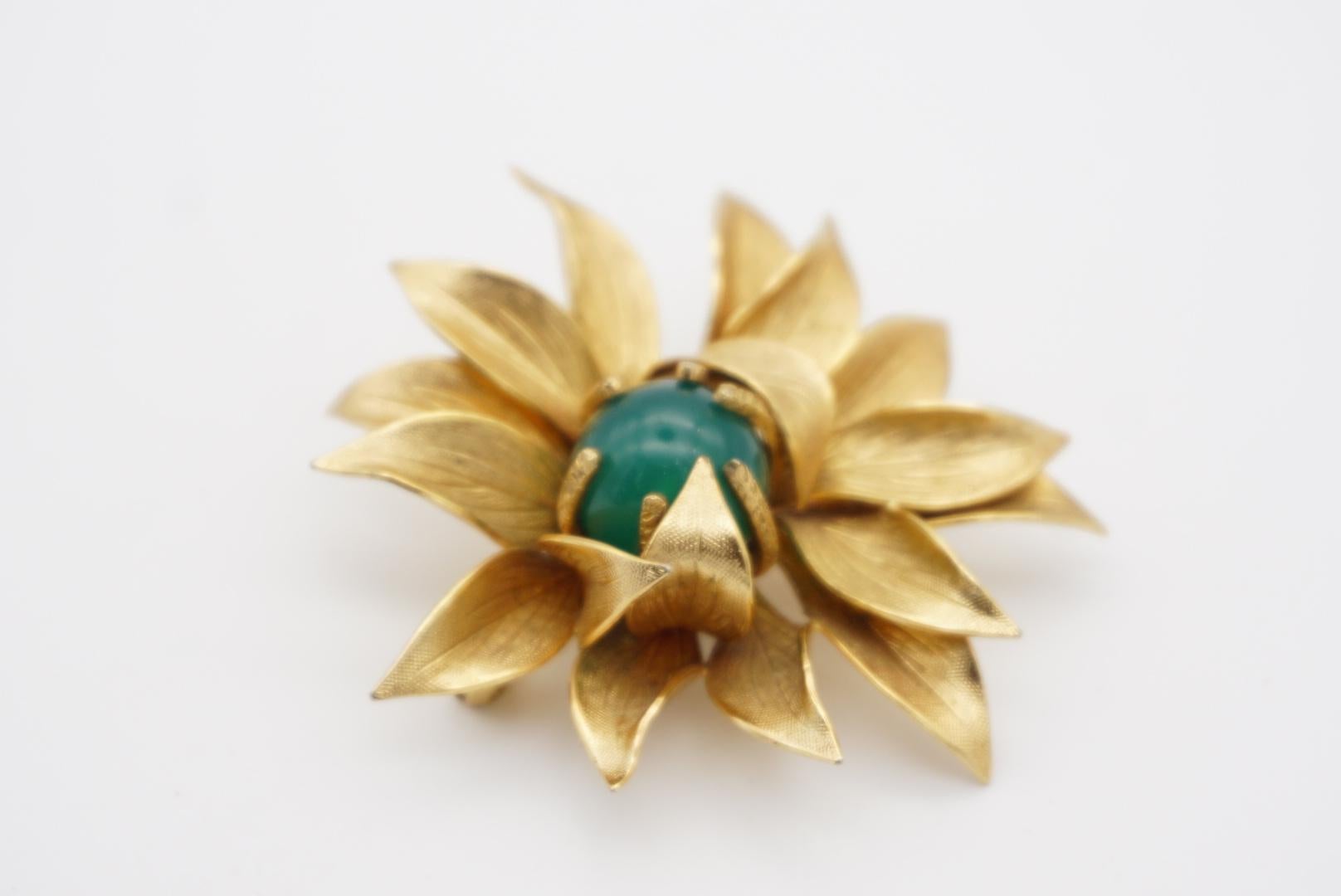 Christian Dior GROSSE 1967 Vintage Large Vivid Flower Emerald Exquisite ...