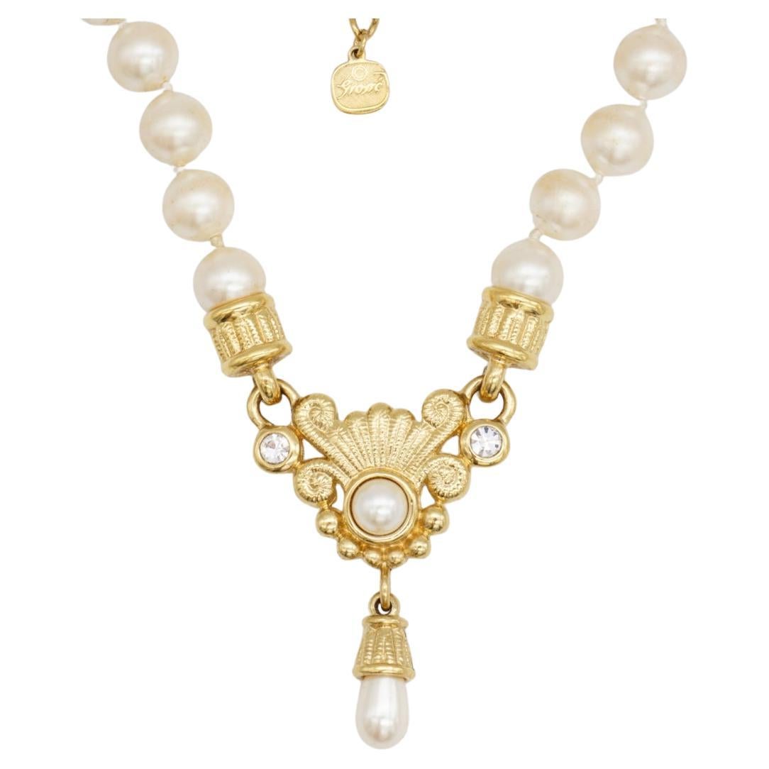 Christian Dior GROSSE Baroque Whole White Pearls Water Drop Crystals ...