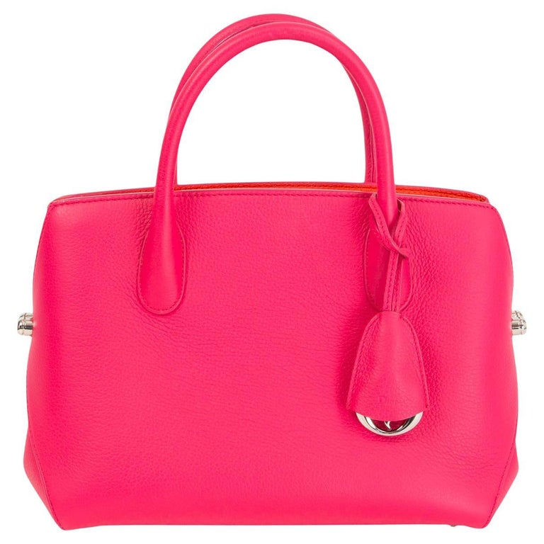 CHRISTIAN DIOR hot pink leather 2013 OPEN BAR SMALL TOTE Bag For Sale ...