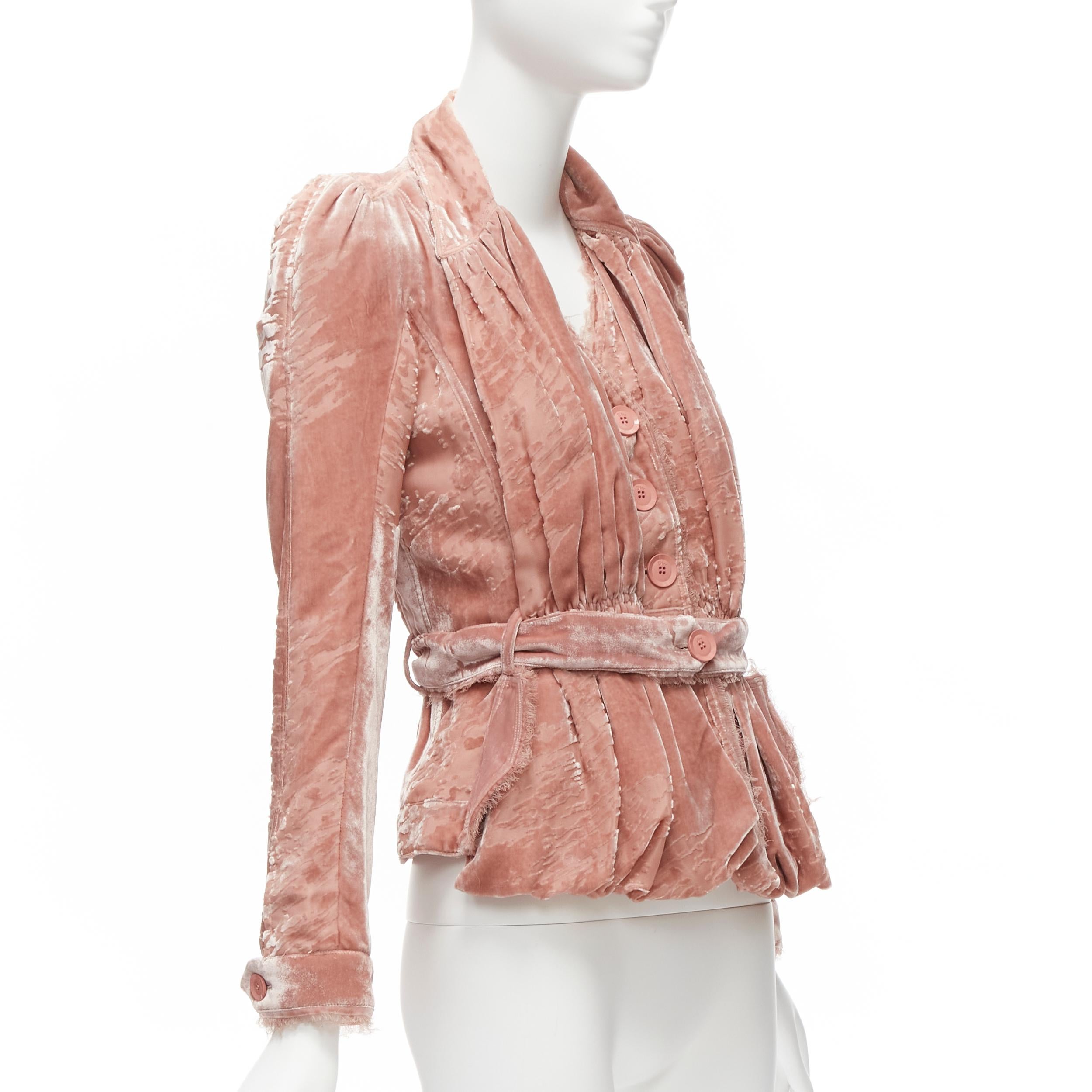 CHRISTIAN DIOR John Galliano Vintage devore velvet belt Victorian ...