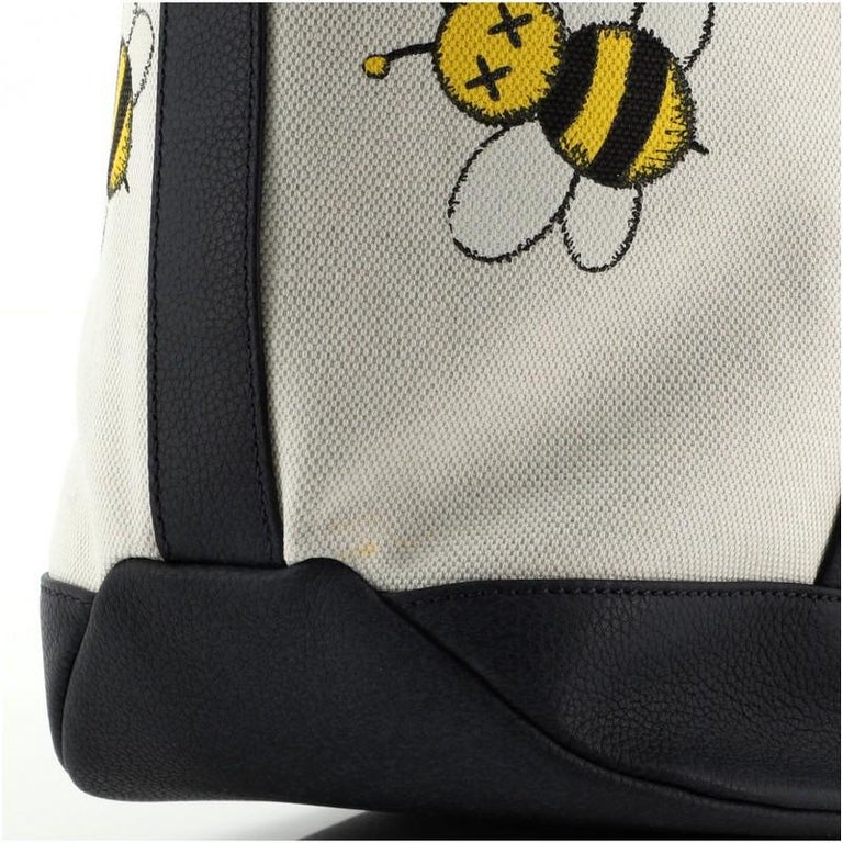 Christian Dior KAWS Bee Shopper Tote Printed Canvas with Leather Medium ...