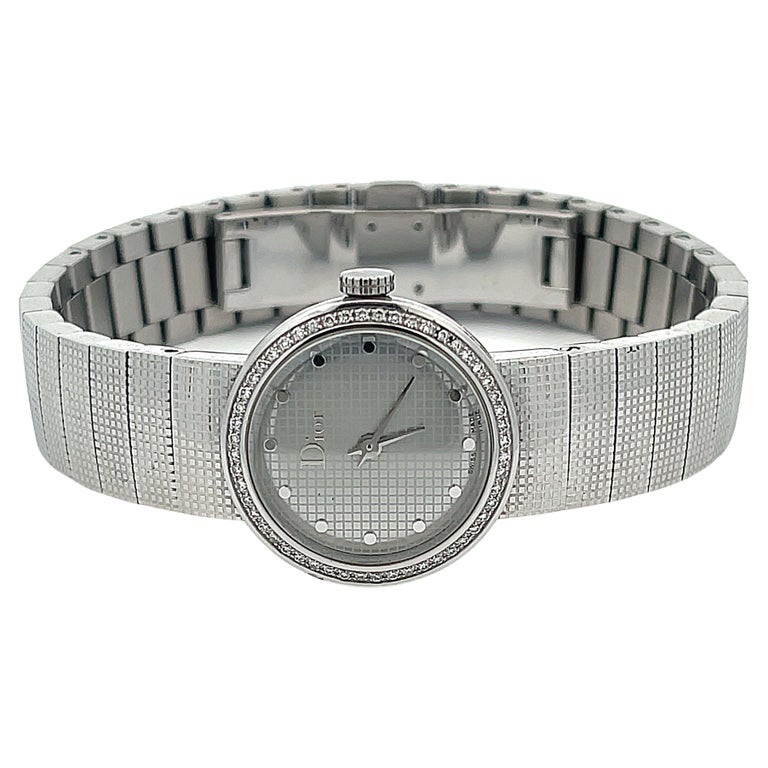 Christian Dior "La D De Dior" Baby D Lady's Stainless Steel Diamond ...