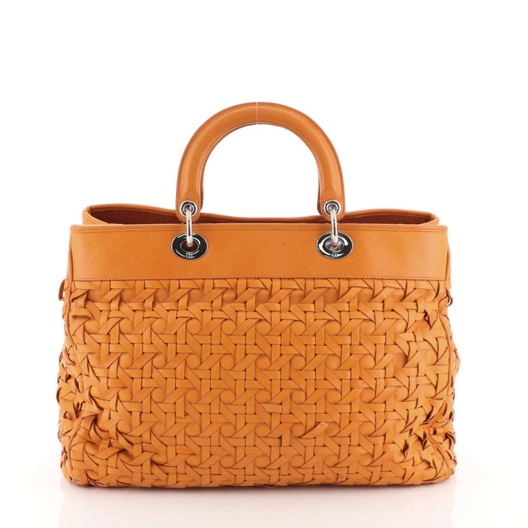 Christian Dior Lady Dior Avenue Bag Woven Leather Large at 1stDibs ...