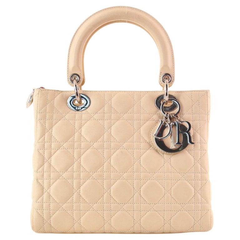 Christian Dior Lady Dior Bag Cannage Quilt Lambskin Medium at 1stDibs