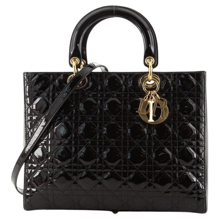 Dior Blue Metallic Perforated Lady Dior Micro Bag at 1stDibs