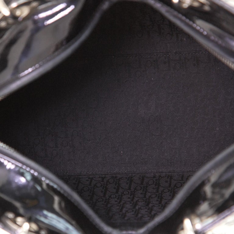 Christian Dior Lady Dior Bag Cannage Stitch Patent Large at 1stDibs