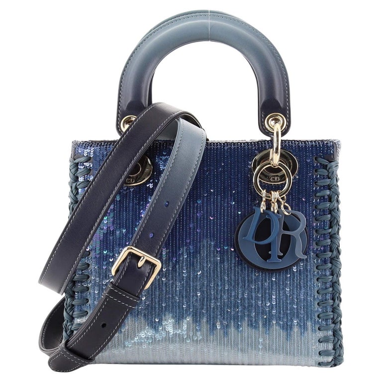Christian Dior Lady Dior Bag Gradient Sequin Embellished Leather Small ...