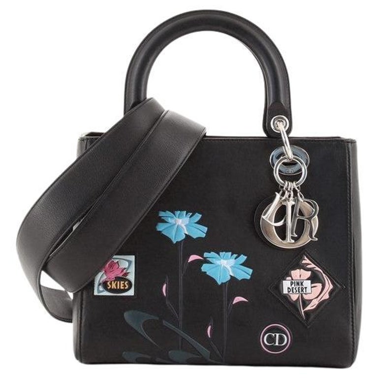 Christian Dior Lady Dior Bag Patch Embellished Leather Medium at 1stDibs