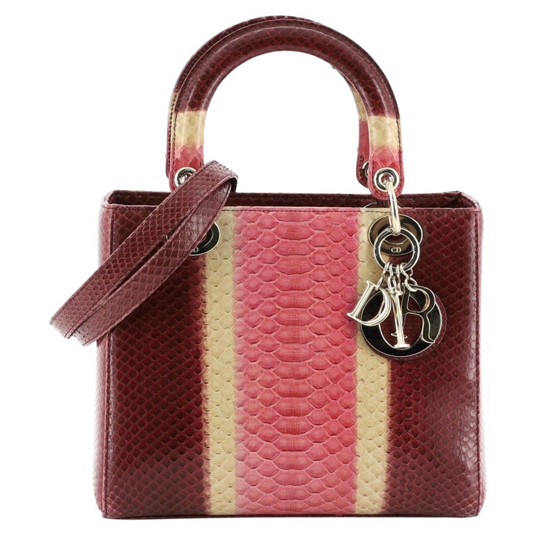 Christian Dior Lady Dior Bag Python Medium at 1stDibs