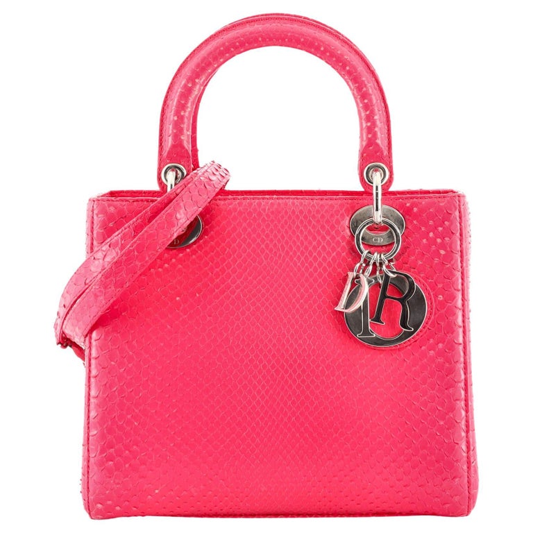Christian Dior Lady Dior Bag Python Medium at 1stDibs