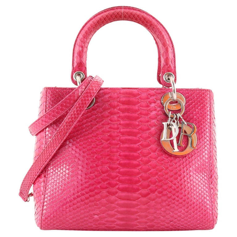 Christian Dior Lady Dior Bag Python Medium For Sale at 1stDibs