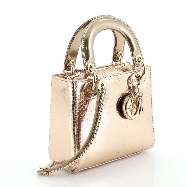 Christian Dior Lady Dior Bag Python Mini at 1stDibs | lady dior mini ...