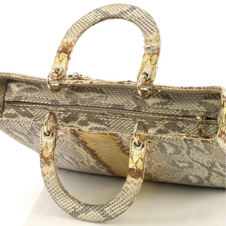 Christian Dior Lady Dior Handbag Python Large at 1stDibs