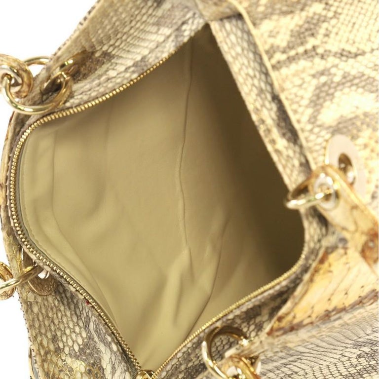 Christian Dior Lady Dior Handbag Python Large at 1stDibs
