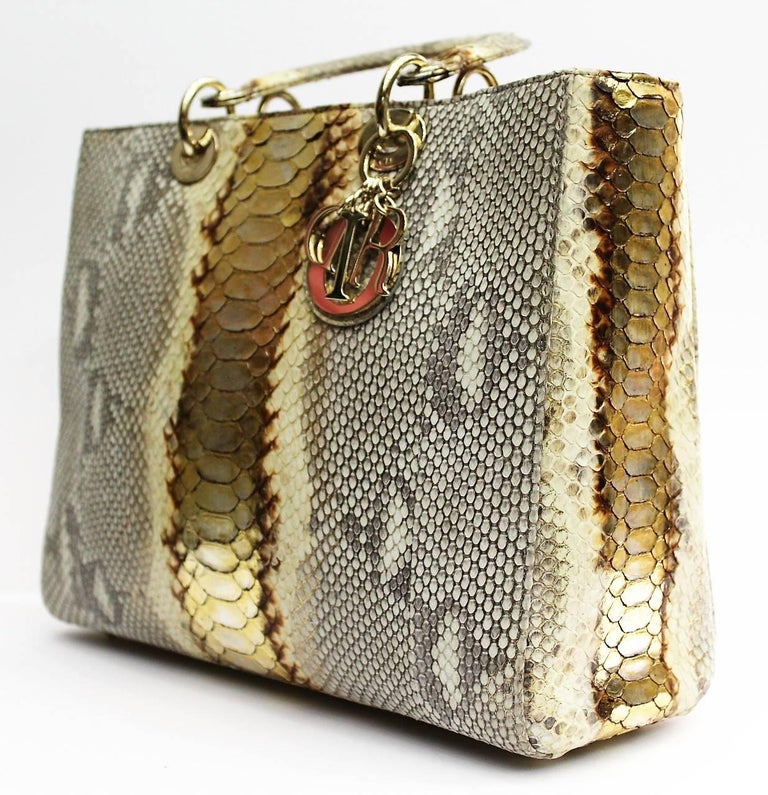 Christian Dior Lady Dior Large Python Bag at 1stDibs | dior python bag ...
