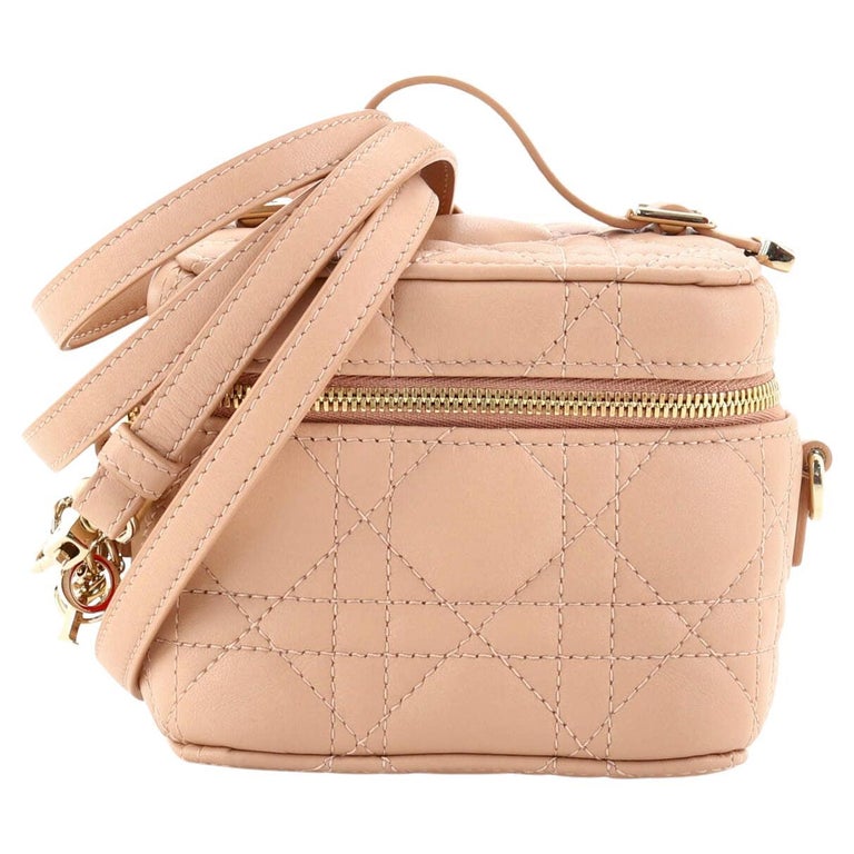 Christian Dior Lady Dior Vanity Case Cannage Quilt Lambskin Micro For ...