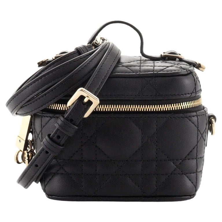 Christian Dior Lady Dior Vanity Case Cannage Quilt Lambskin Micro For ...