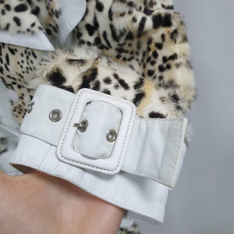Christian Dior Leather and Goat Fur Coat For Sale at 1stDibs