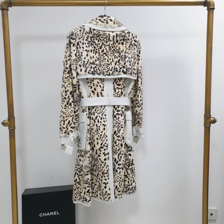 Christian Dior Leather and Goat Fur Coat For Sale at 1stDibs