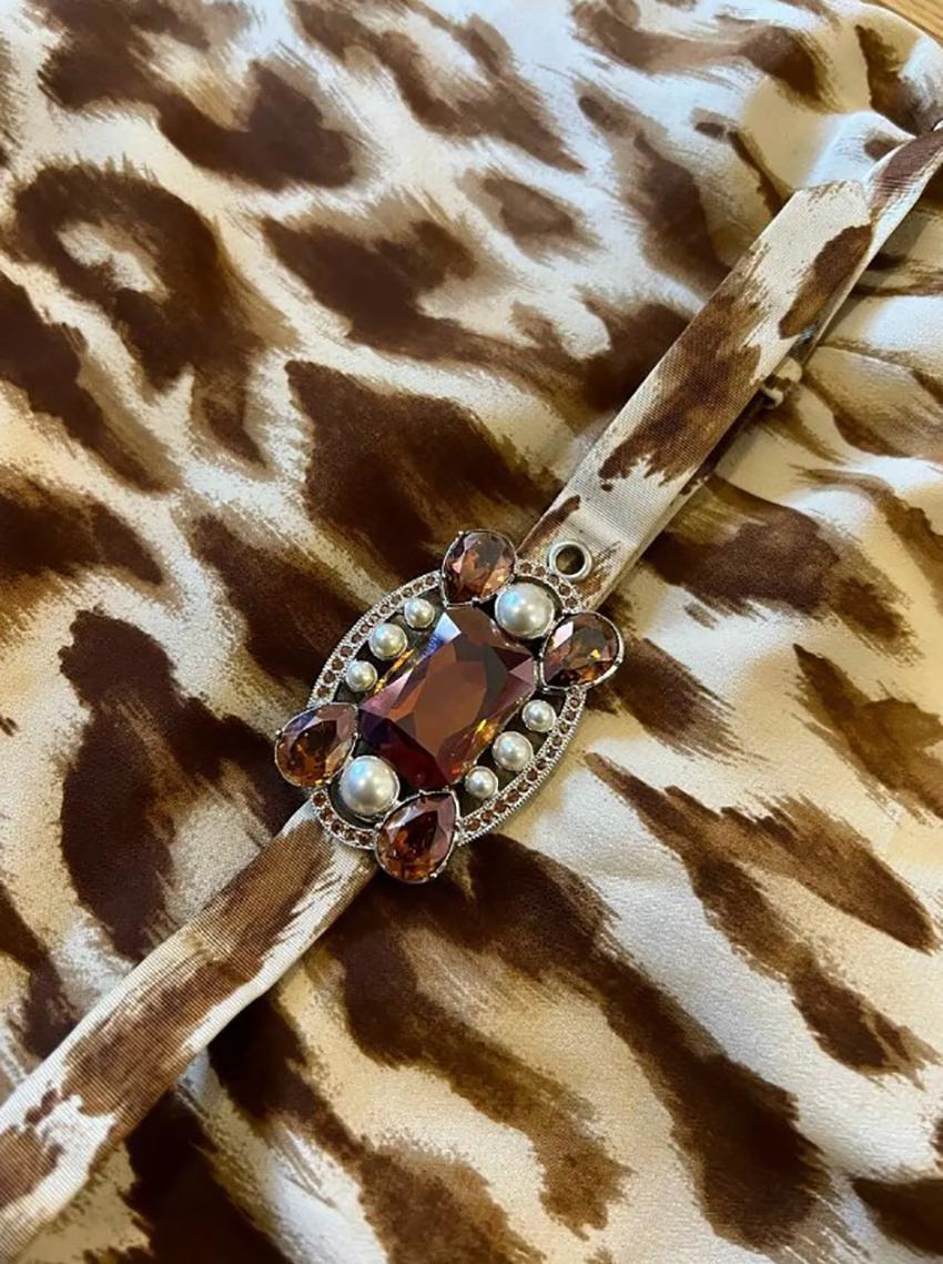 CHRISTIAN DIOR LEOPARD SILK MINI DRESS Sz It 40 For Sale at 1stDibs