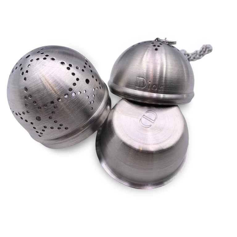 Christian Dior Limited Edition Tea Time Silver Metal Tea Infuser Set ...