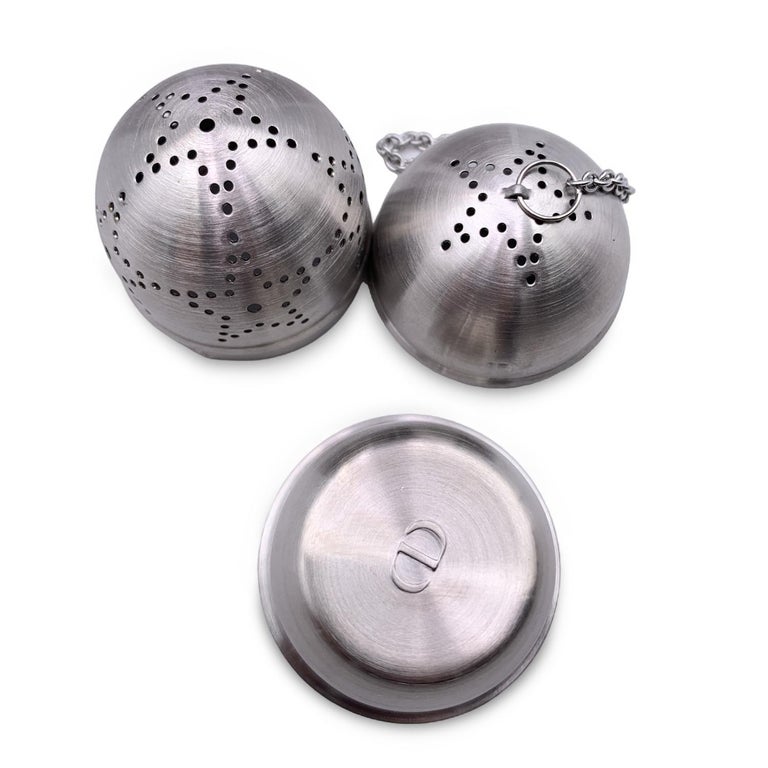 Christian Dior Limited Edition Tea Time Silver Metal Tea Infuser Set ...