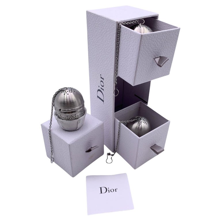 Christian Dior Limited Edition Tea Time Silver Metal Tea Infuser Set ...
