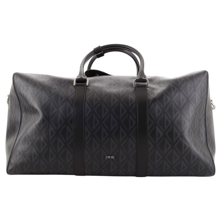 Christian Dior Lingot Duffle Bag CD Diamond Coated Canvas 50 For Sale ...