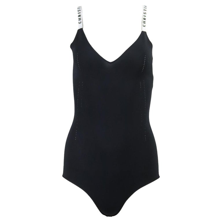 Christian Dior Logo Jacquard Stretch Knit Bodysuit Small at 1stDibs