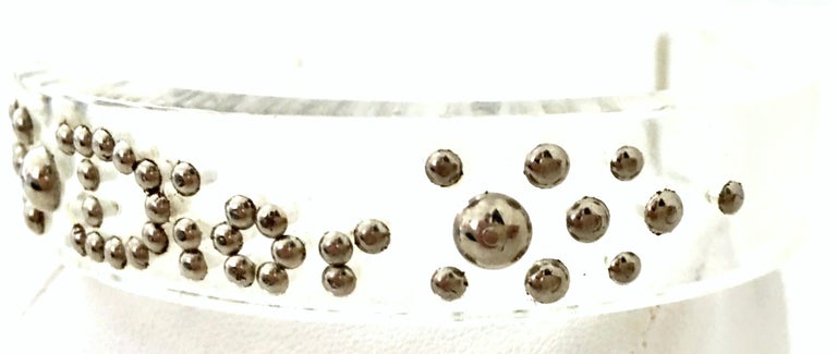 Christian Dior Lucite and Chrome Stud Logo Cuff Bracelet at 1stDibs ...