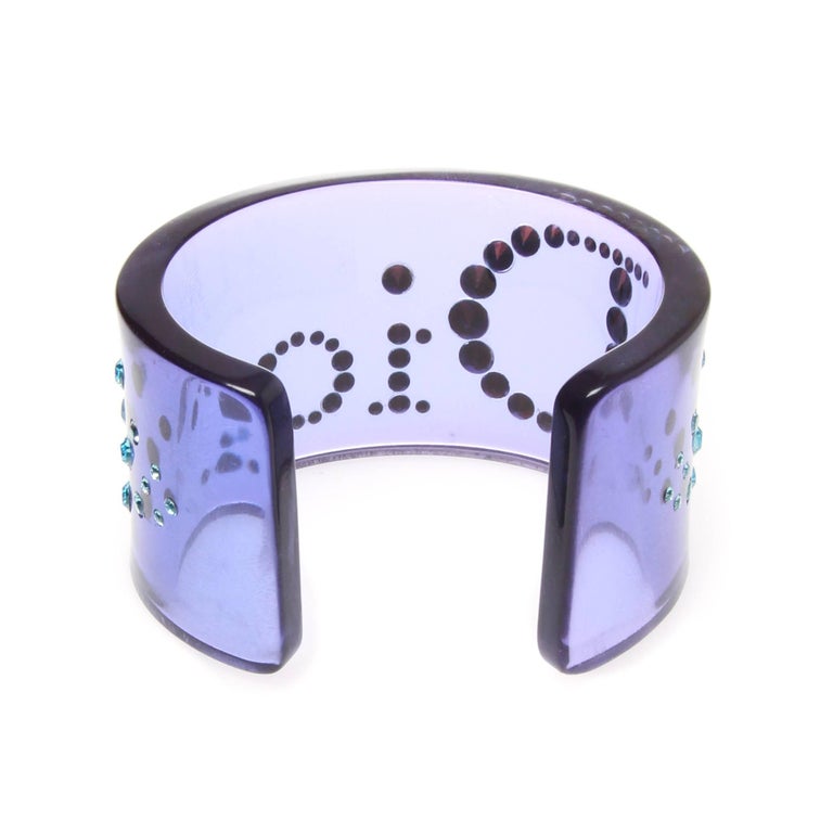 Christian Dior Lucite Iconic Crystal Cuff at 1stDibs | gucci bracelet