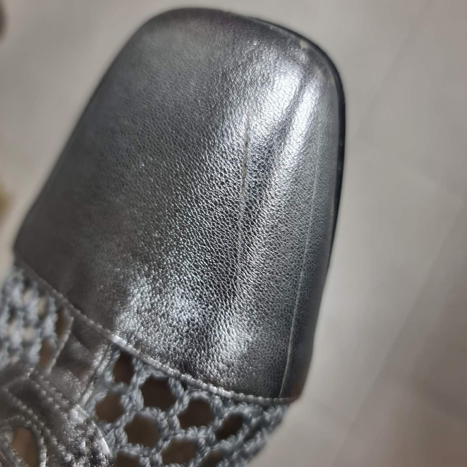 CHRISTIAN DIOR Metallic Silver 2018 NAUGHTILY-D FISHNET at 1stDibs