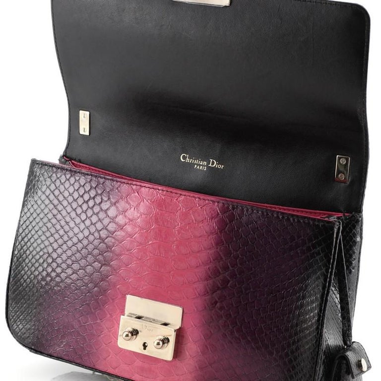 Christian Dior Miss Dior Flap Bag Ombre Python Medium at 1stDibs
